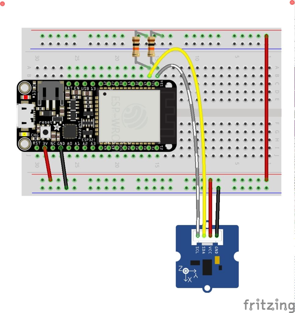 Feather (esp32) and accelerometers - netArt