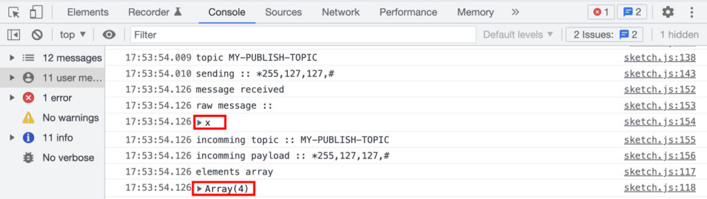 MQTT Browser Color Sharing - netArt